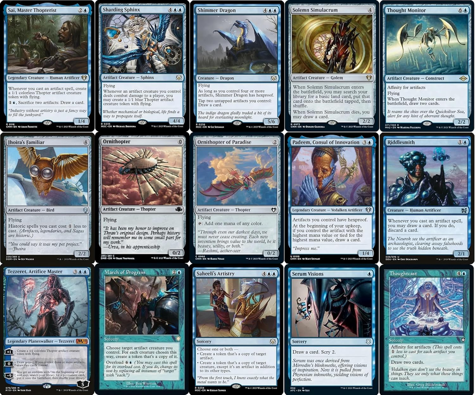 Urza Artifacts EDH Deck - Mono Blue - Custom 100 Card MTG - Powerful ...