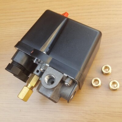 7.5HP HEAVY DUTY AIR COMPRESSOR PRESSURE SWITCH SINGLE / THREE PHASE 25 ...