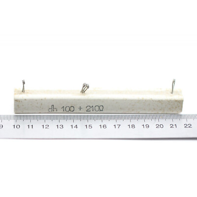CEMENTED CERAMIC RESISTOR 100R + 210R 100OHM + 210OHM 20W PCB NOS (New ...