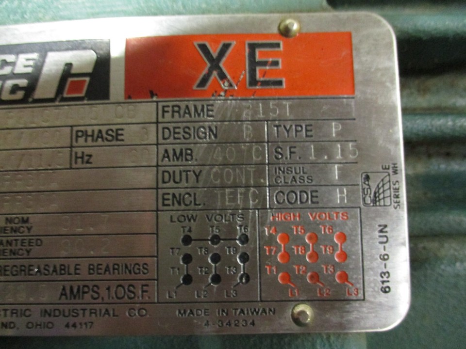 Reliance P21G7405 CB XE Motor 10 HP 3500 RPM 230/460 Volt 215T Frame | eBay