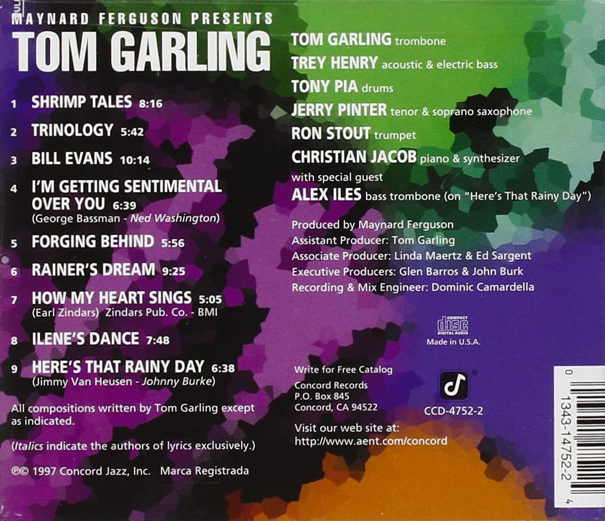 Garling, Tom Maynard Ferguson Presents Tom Garling (CD) (US IMPORT ...