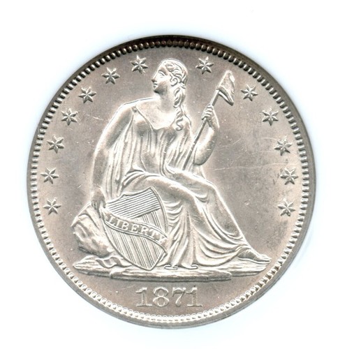 1871 Liberty Seated Half Dollar, NGC MS64 | eBay