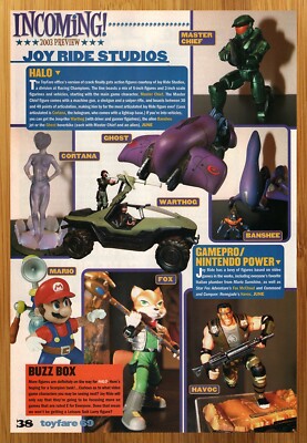 2003 Joy Ride Action Figures Print Ad/Poster Halo Mario Sunshine Star ...