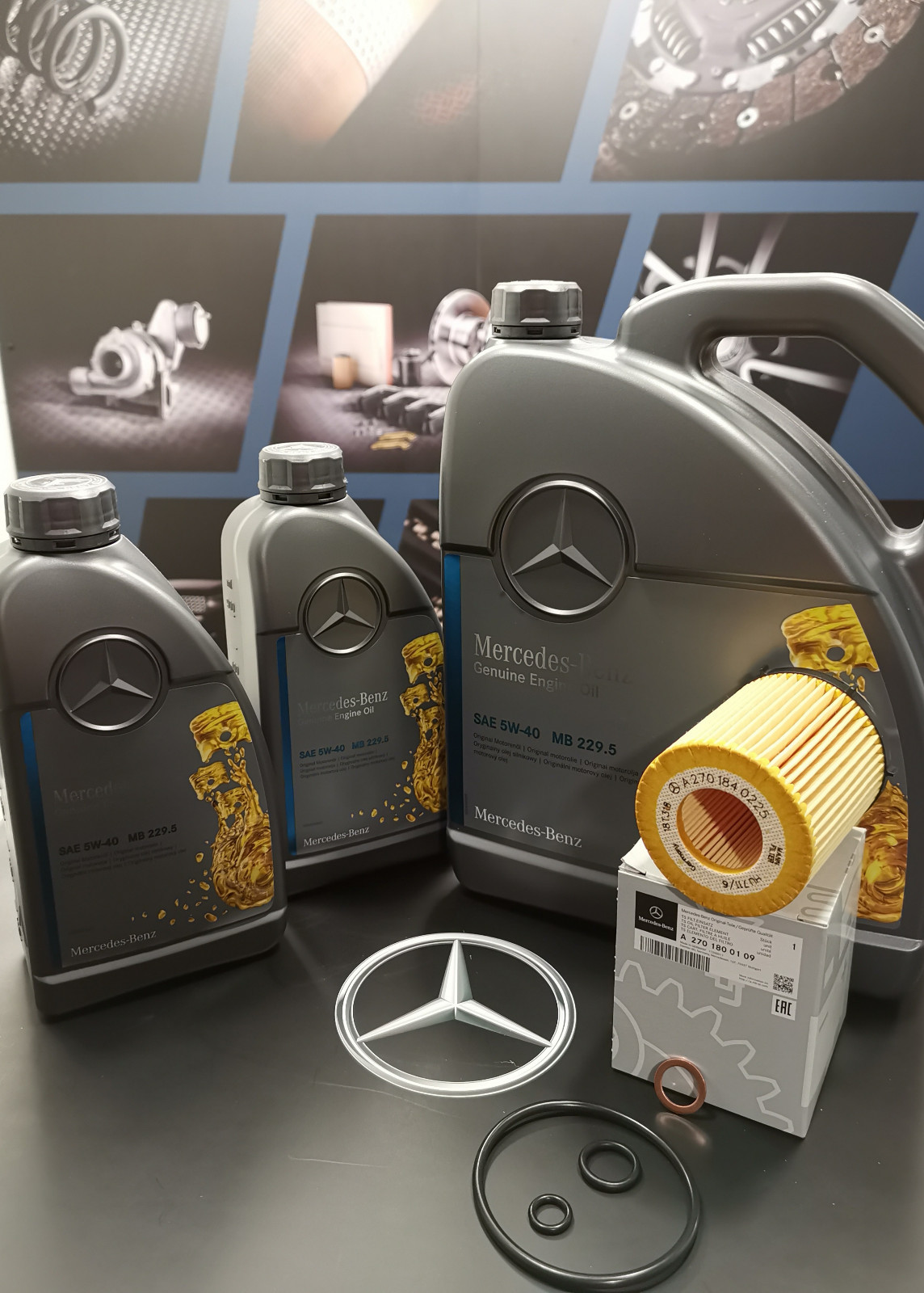 Genuine Mercedes-Benz Engine Service Kit 7L Oil, Filter, Washer M270 ...