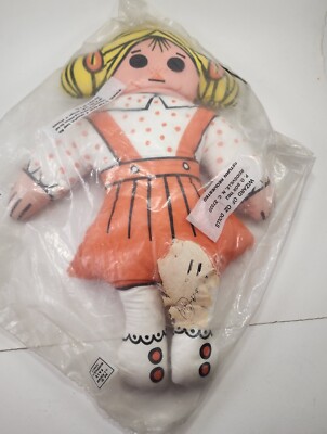 Vintage Little Dutch Girl Plush Advertising Doll 14" Restaurant Sealed ...