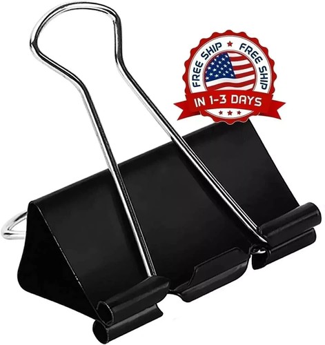 Extra Large Binder Clips (36 Pack) 2 Inch, Big Paper Clamps for Office ...