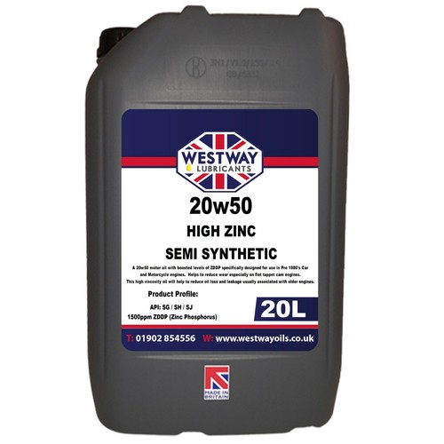 20L 20w50 Classic Oil High Zinc Semi-Synthetic Oil High ZDDP API: SG SH ...