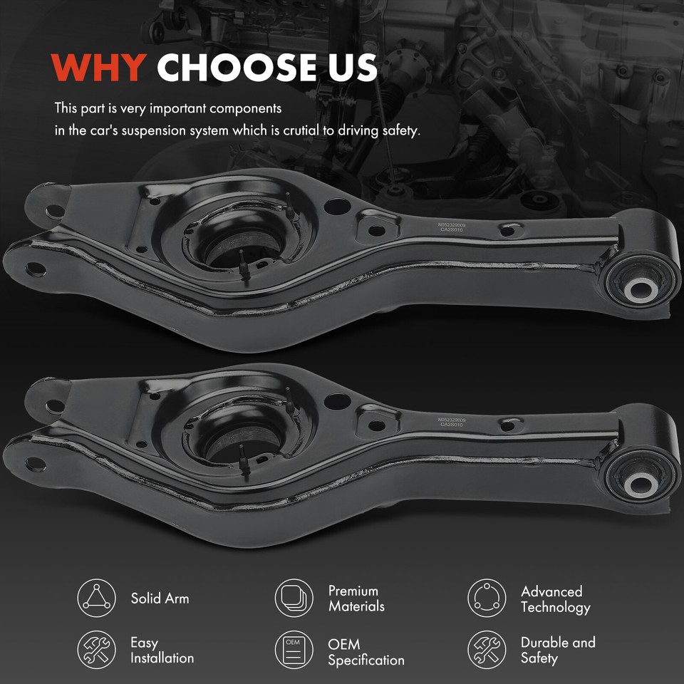 2xRear Lower Control Arm for Hyundai Tucson 2010-2015 Sonata Kia Optima ...