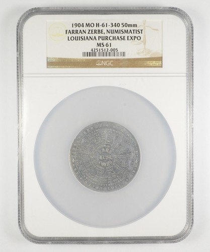 MS61 1904 MO Louisiana Purchase Exposition - H-61-340 50 mm - Graded ...