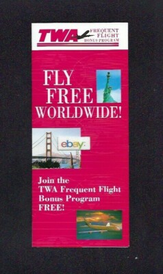 TWA TRANS WORLD AIRLINE FREQUENT FLYER BONUS PROGRAM APPLICATION ...