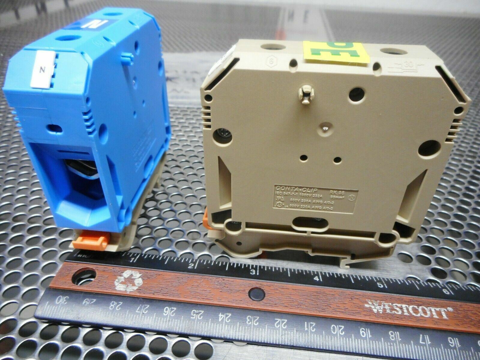 Conta-Clip RK95 Terminal Blocks 600V 230A AWG 4/0-2 New Old Stock (Lot ...