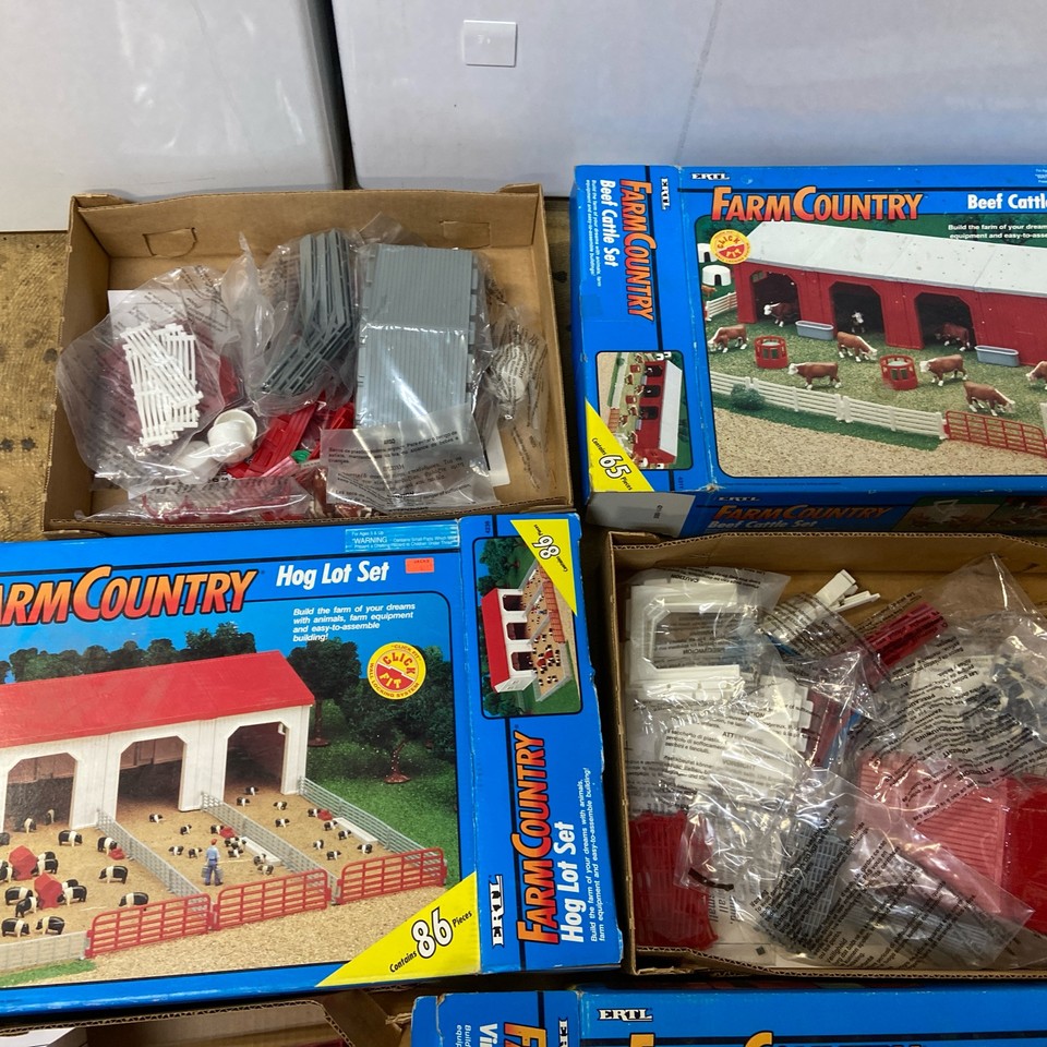 Vintage Lot Of 4 Ertl Farm Country, Hog Lot, Beef Cattle, Farm Vintage ...