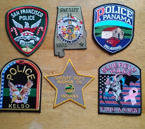 Assorted Police Department Patches Lot Of 6 Brand NEW Unused Police ...