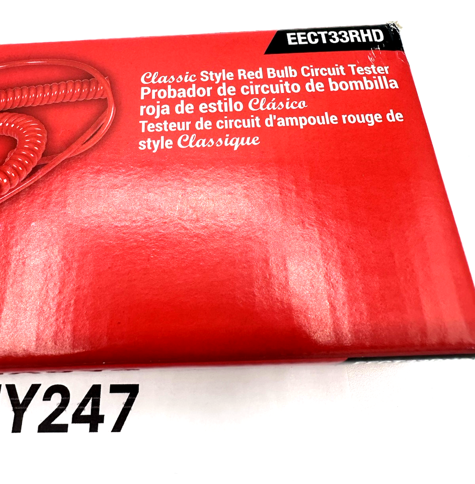 SNAP ON TOOLS EECT33RHD Classic Style RED Bulb Circuit Tester 6-12 Volt ...