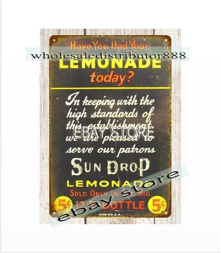 Sun Drop Lemonade metal tin sign rustic kitchen signs | eBay