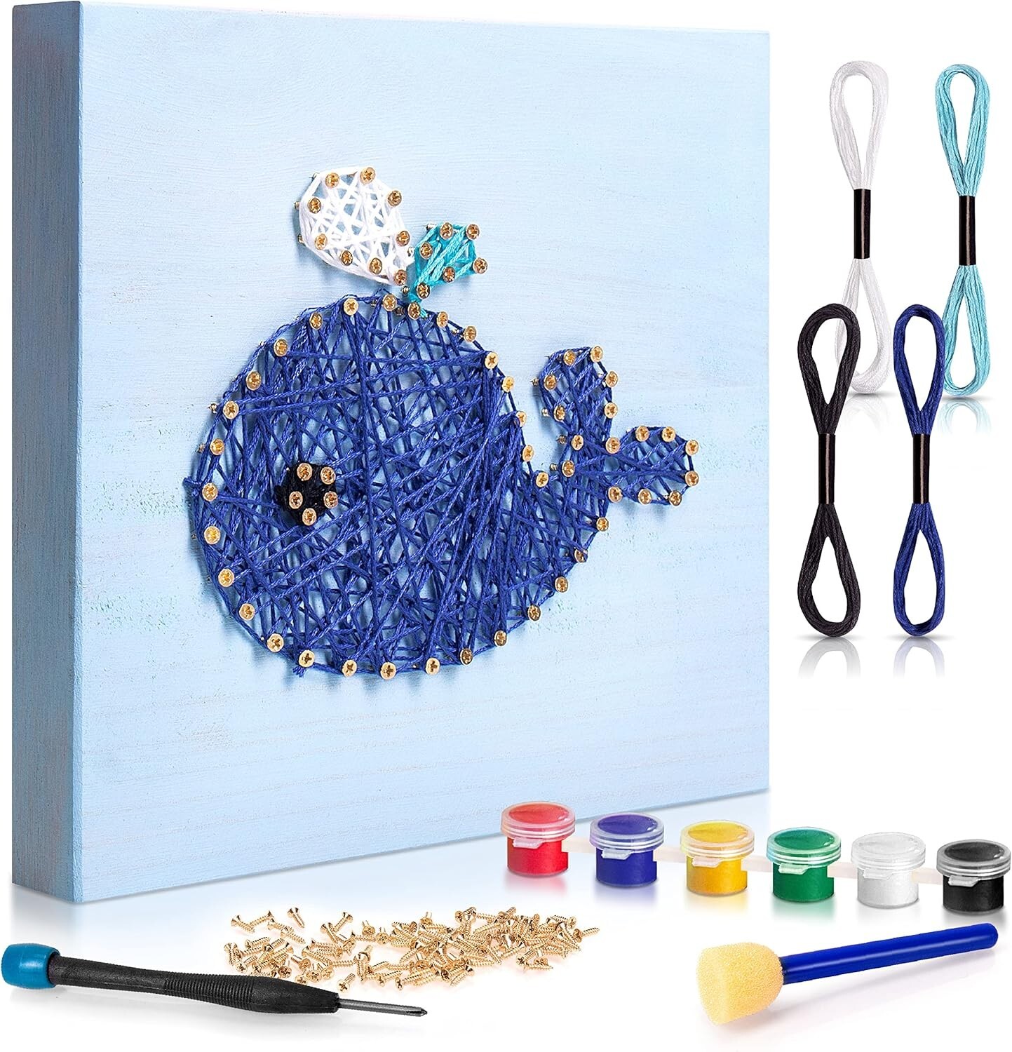 Whale String Art Kits ~~ 2 KITS~~ DIY CRAFT SUMMER FUN Superkit 3D Wood ...