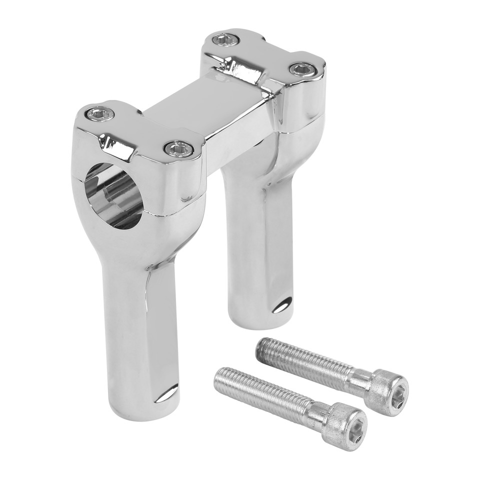 4" Handlebar Risers Fit For Harley Softail Fatboy Dyna Wide Glide 1-1/4 ...