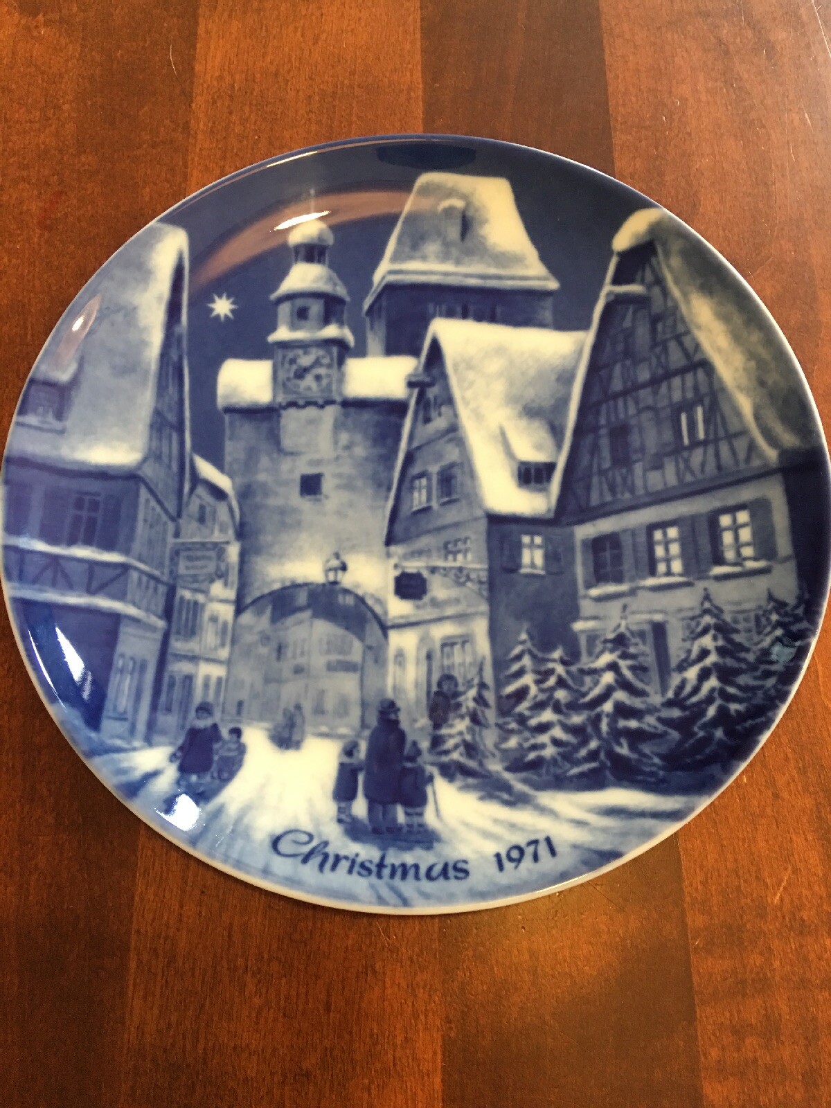 The German Christmas Plate 1971 #1 Limited Edition Rothenburg On Tauber ...