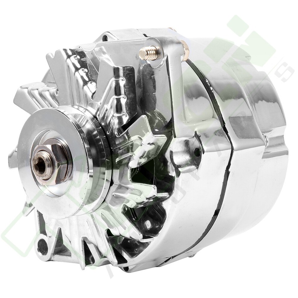Alternator for 110Amp Chrome 1 Wire Self Exciting Street Rod GM 305 350 ...
