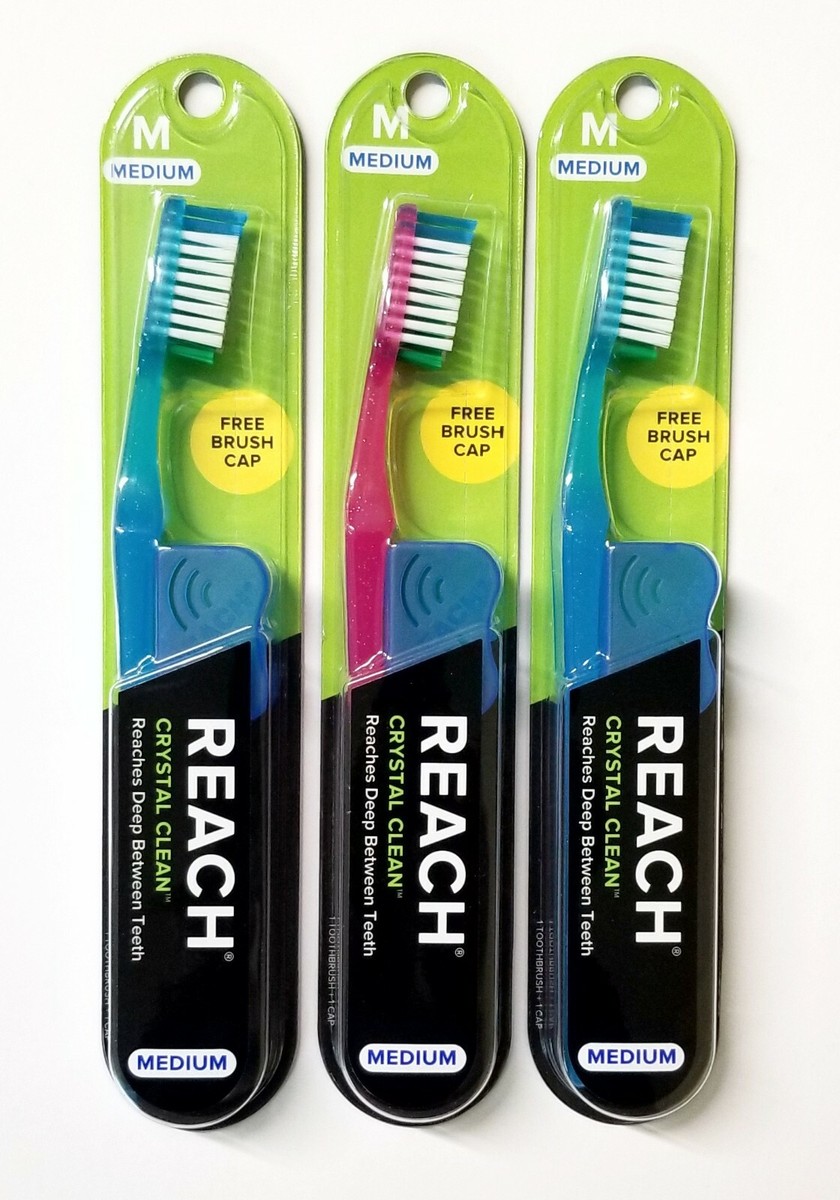 Reach Toothbrush Medium Reach Crystal Clean Medium Bristles Toothbrush