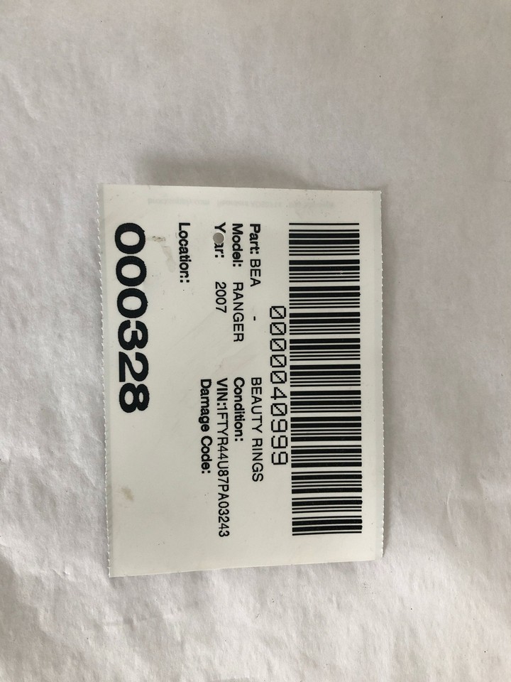 2004 - 2011 FORD RANGER Rear Back Door Paint Code G9 Left Driver Side ...