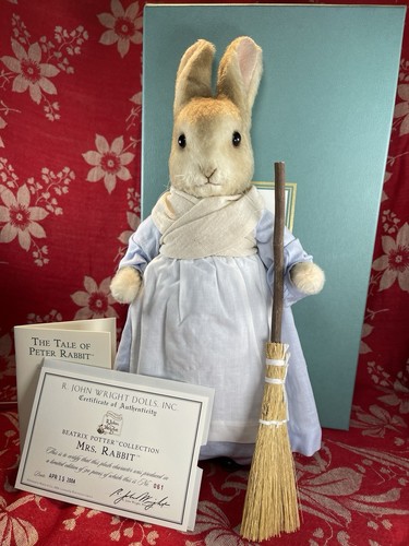 R John Wright Mrs Rabbit Doll Beatrix Potter Limited Ed 70/500 Wool ...