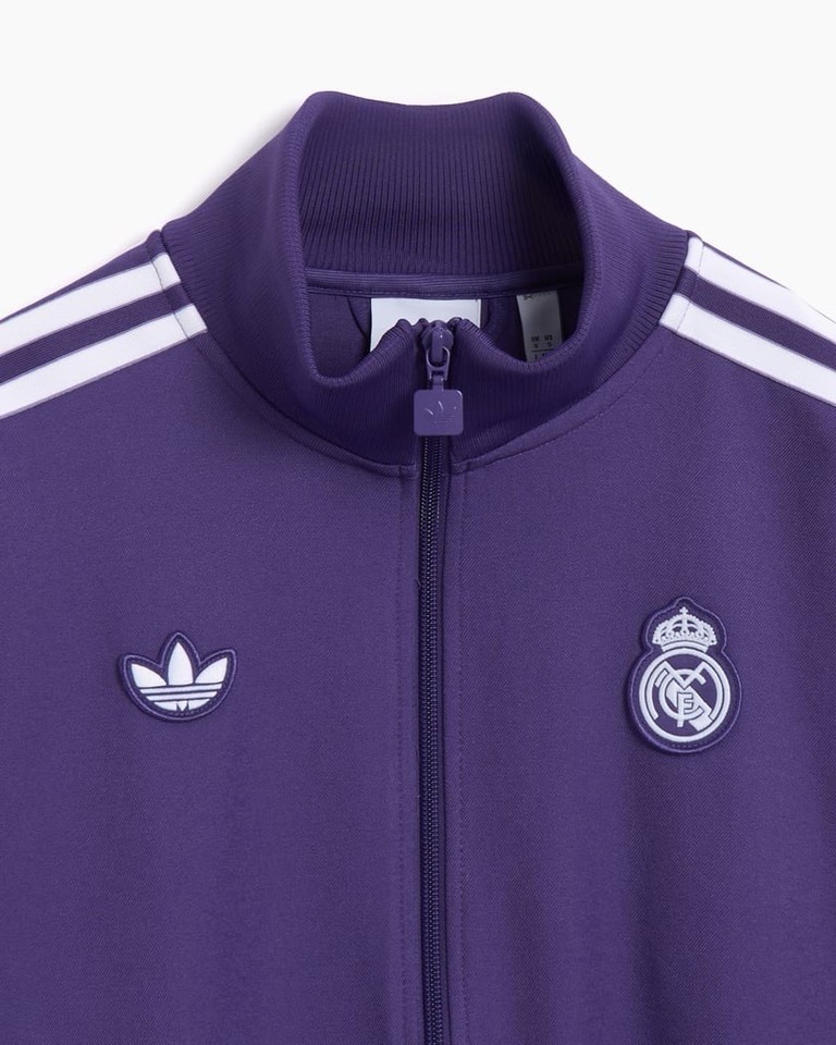 New Adidas Real Madrid Purple White Icon Track Top Jacket JF2582 Men’s ...