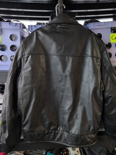 Vintage Taylors Leatherwear Leather Police Style Jacket 38 Black USA ...
