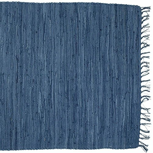 Bristol Blue Rag Rug, 2 x 3 Ft Cotton, Tightly Woven Quality Blue Throw ...