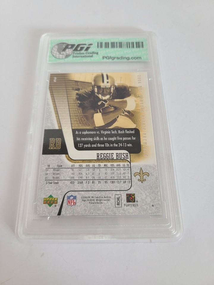 2006 Upper Deck Rookie Premiere Reggie Bush Rookie Card Graded PGI 10 ...