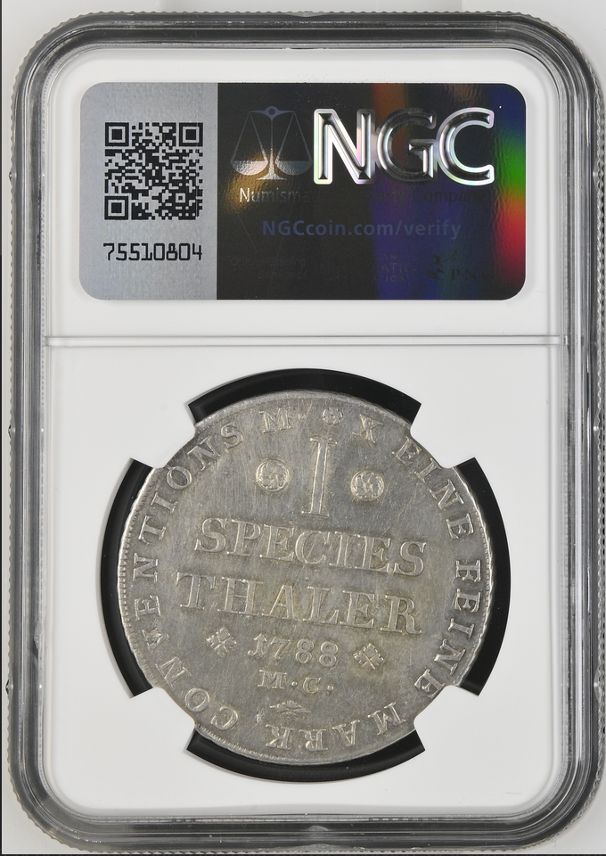1788 Germany Brunswick Wolfenbuttel State Thaler Taler Crown Silver ...