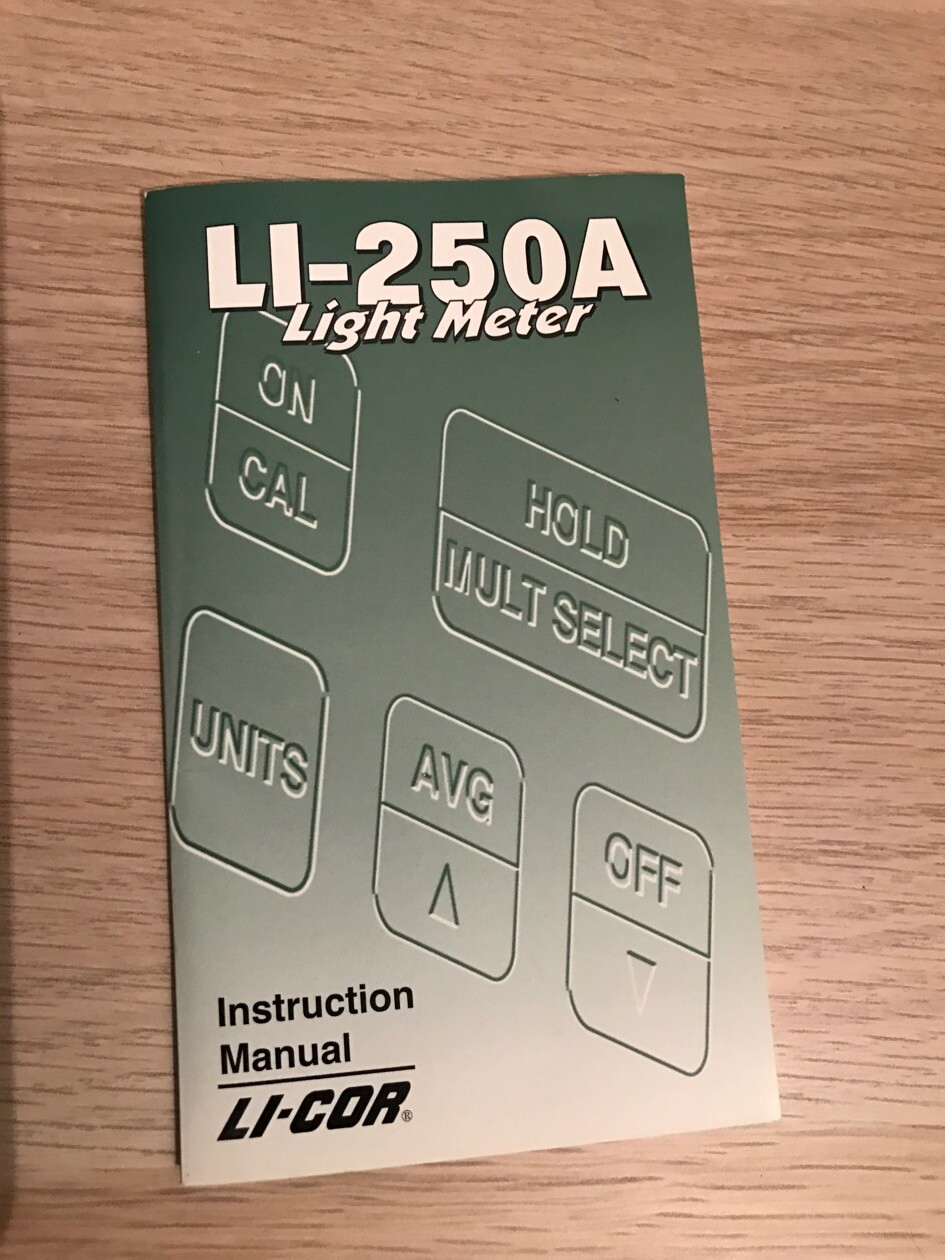 Li-Cor LI-250A Light Meter and LI-190SA Quantum Sensor | eBay