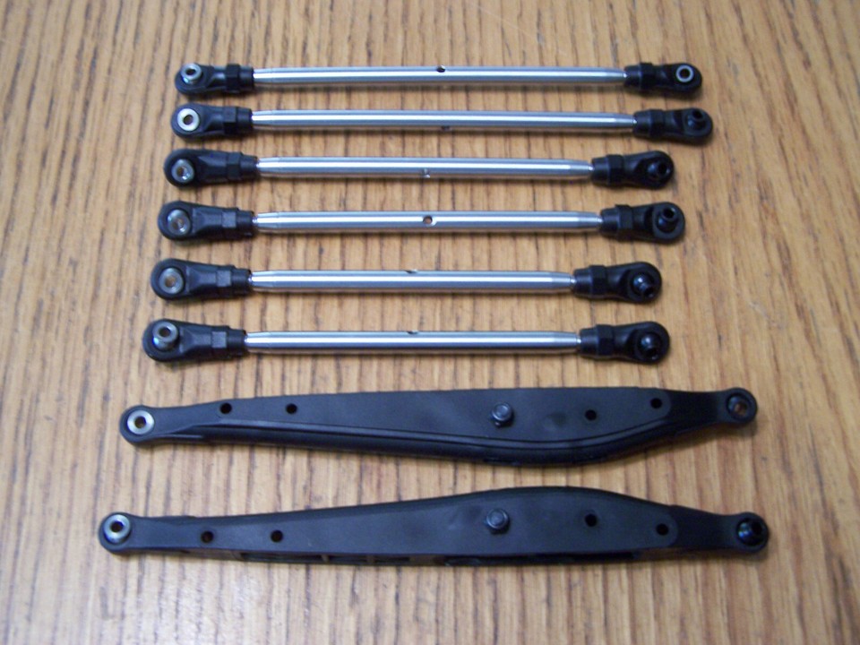 Axial 1/10 RBX10 RYFT Stainless Steel Link Set w/ Rod Ends & Rear ...