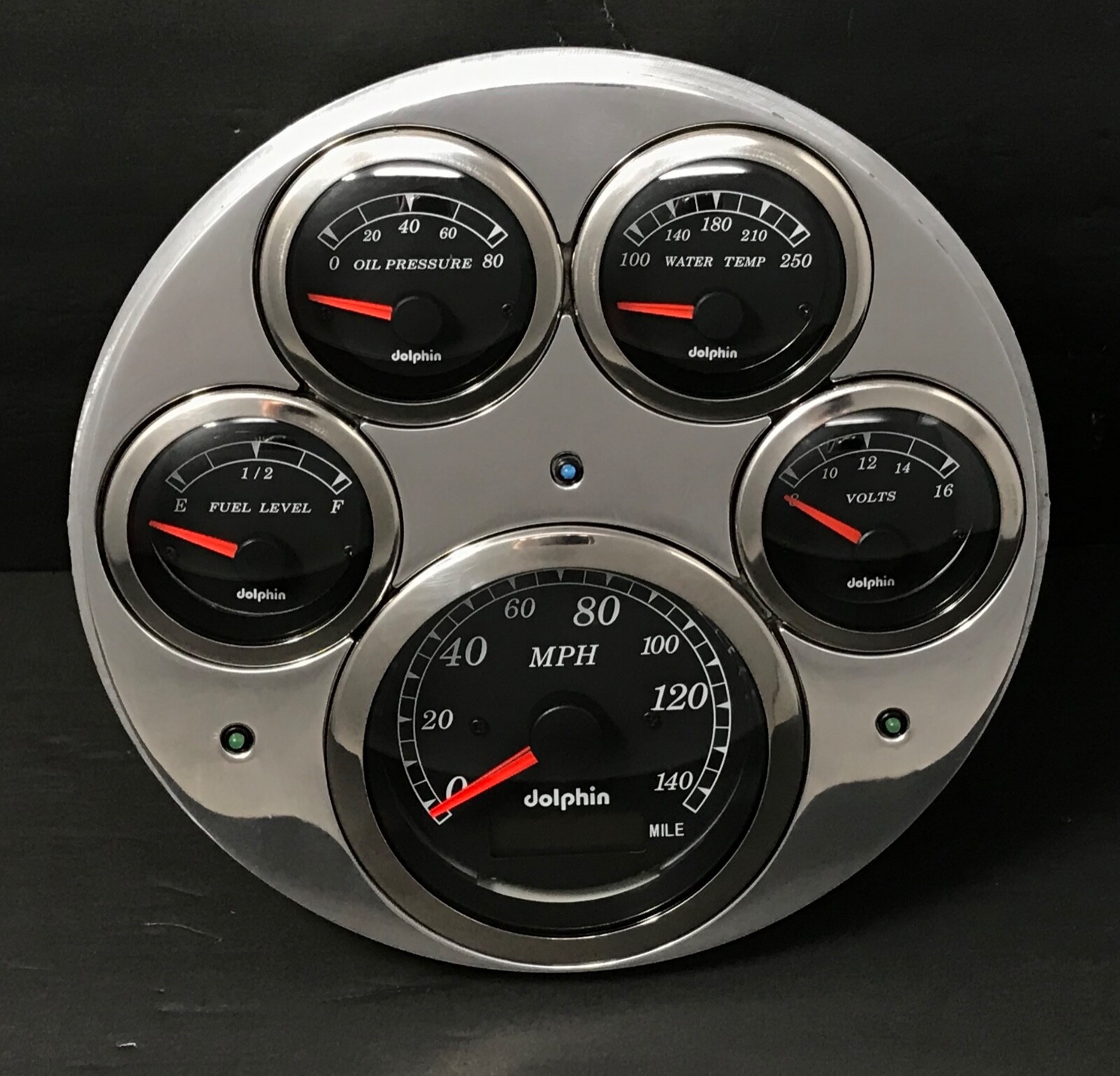 1949 1950 Chevy Car GPS 5 Gauge Dash Panel Cluster Insert Set Black | eBay