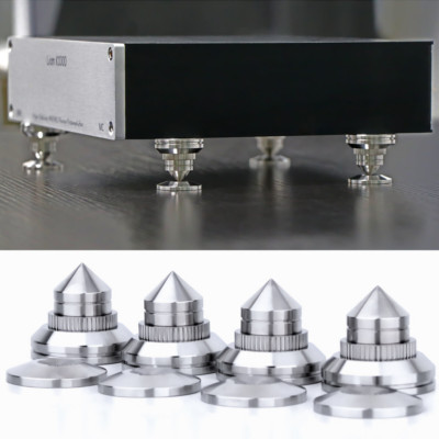 4PCS Speaker Turntable Isolation Stand Feet Base Pad Stainless Steel ...