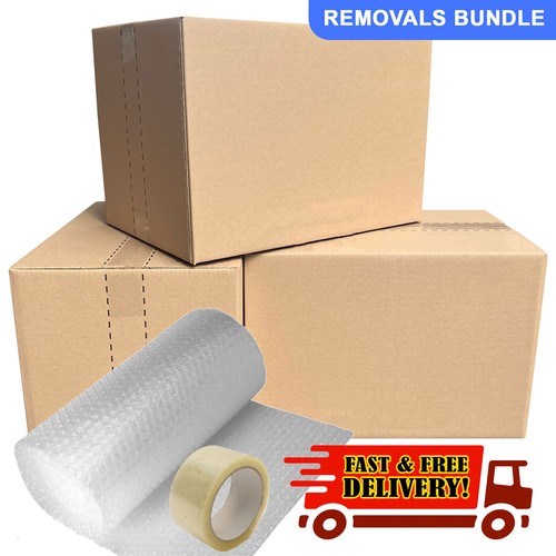 STRONG LARGE DOUBLE WALL Cardboard House Moving Boxes - Removal Packing ...