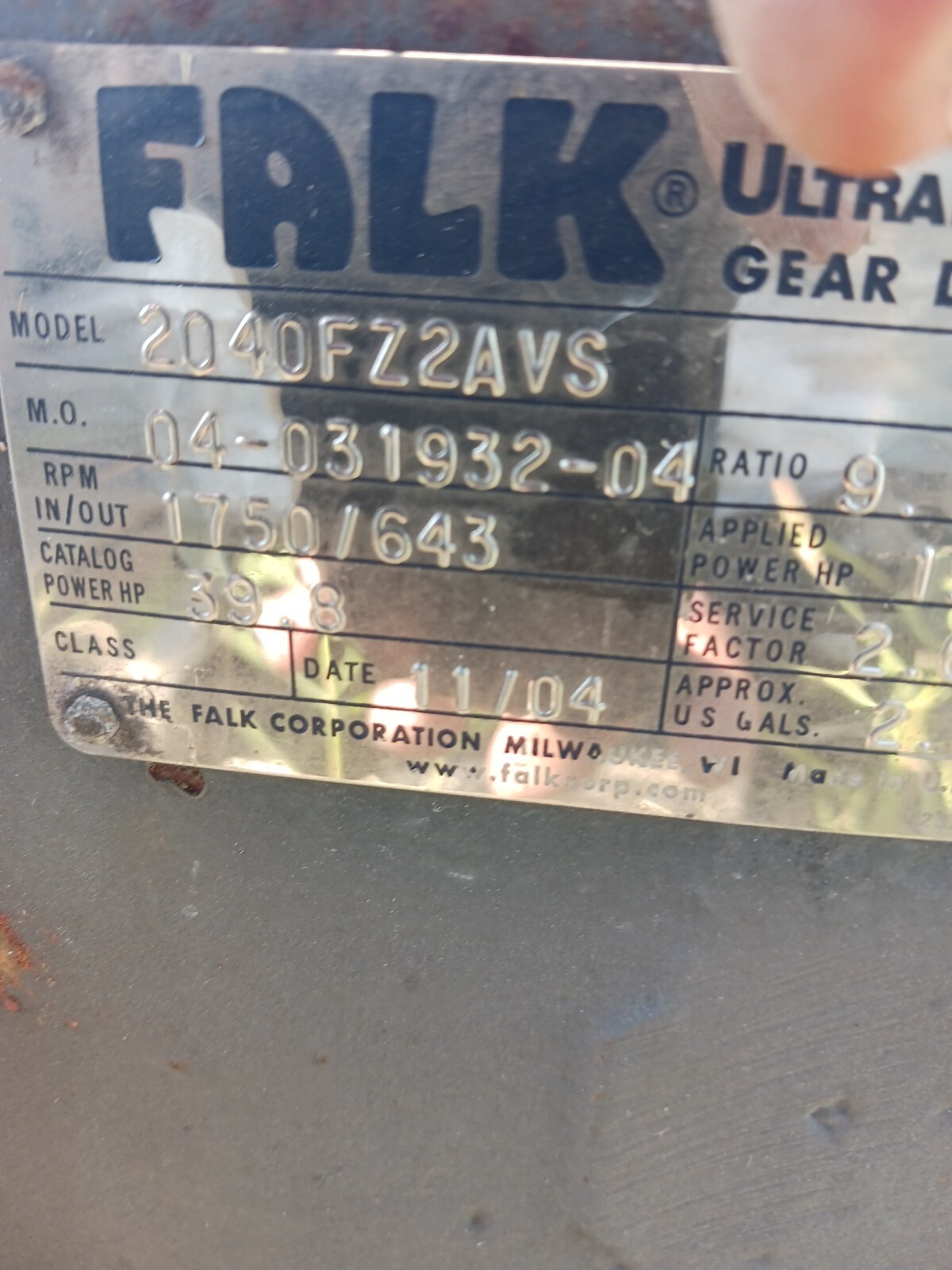 SIEMENS PE-21 PLUS 15HP 1760RPM MOTOR W/FALK GEAR DRIVE 1750/643RPM | eBay