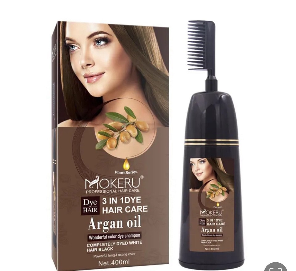 Mokeru Permanent Hair Dye Color Shampoo with Argan Oil 500 ML (7 COLORS ...