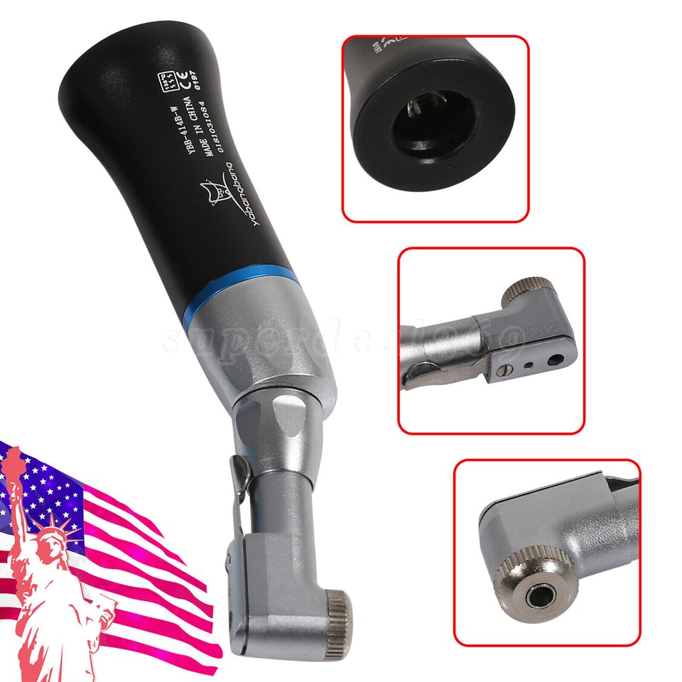 Dental Slow Low Speed Contra Angle Straight Handpiece Air Motor 4 Hole ...