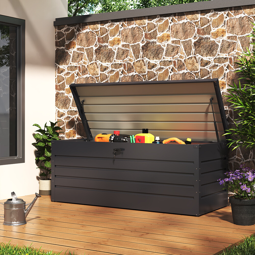 Lockable Outdoor Storage Box Amazon.com : YITAHOME 120 Gallon Large