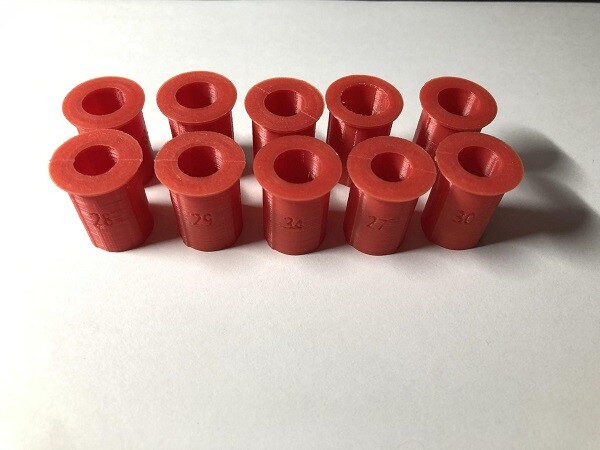 3D Printed Powder Bushings, Sizes 7-46, Compatible with MEC Set of 9 ...