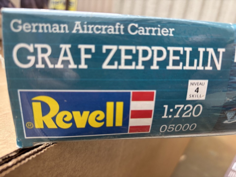 REVELL # 05000 1/720th SCALE GRAF ZEPPELIN GERMAN AIRCRAFT CARRIER KIT ...
