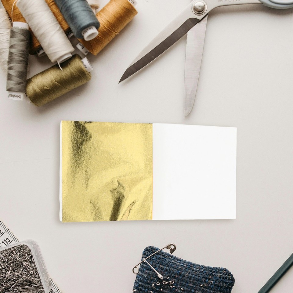 400 Pcs Leaf Sheets Copper Paper for Crafts Cake Decoration and Art ...