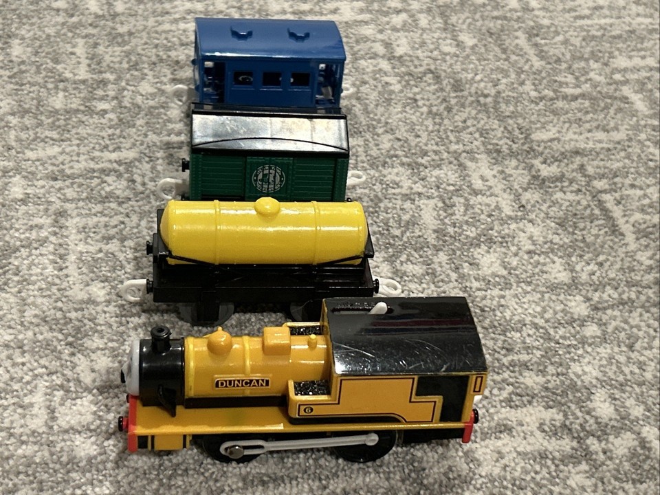 thomas friends Tomy/trackmaster Duncan W/ 3 Cars | eBay