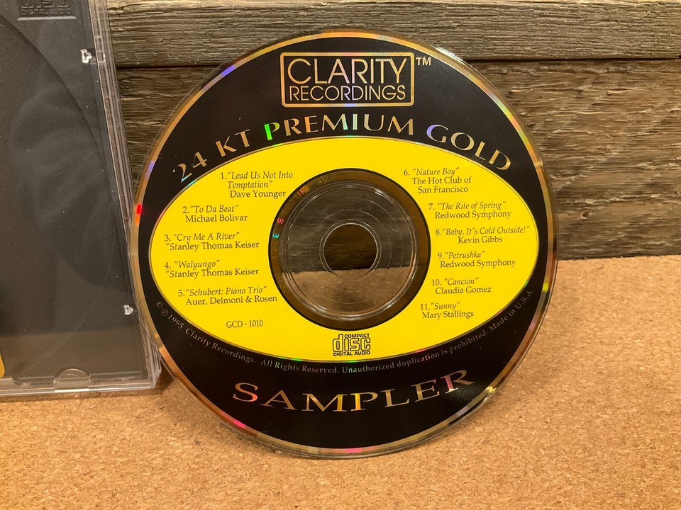 Clarity Recordings Sampler 24 kt Gold CD 744786101024 1995 | eBay
