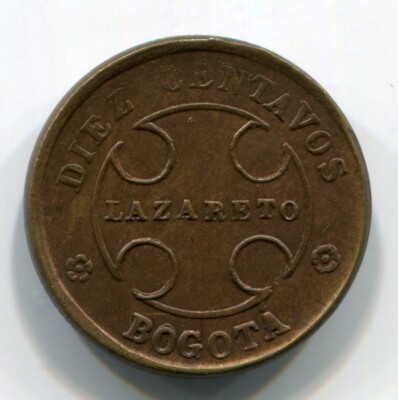 Colombia, Bogota - 1901B Lazareto 10c Token | eBay