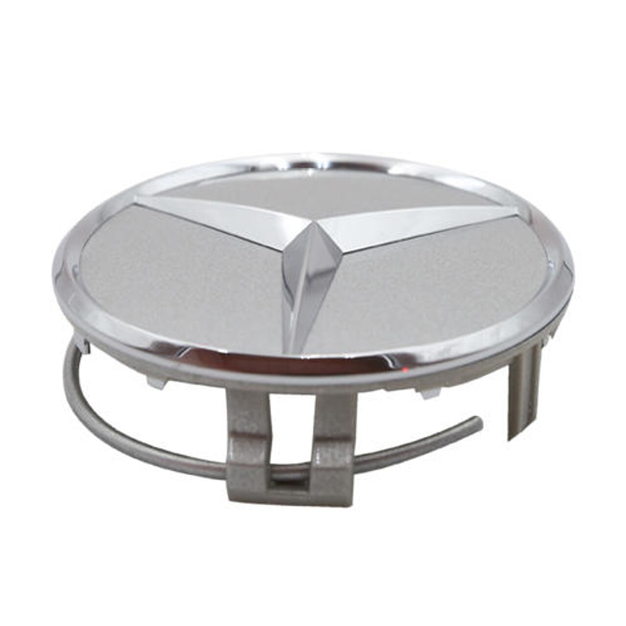 MERCEDES BENZ Genuine 4pcs Wheel CENTER HUB CAP SET Star Silver Chrome ...