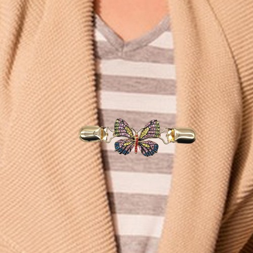 Modern Sweater Cardigan Clip Butterfly Shaped Clip Fastener for ...