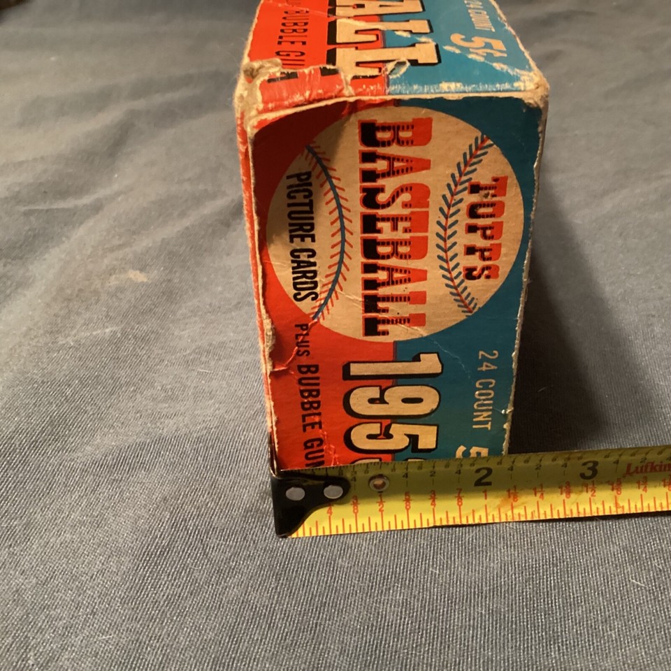 Very Rare 1953 Topps Baseball Card EMPTY box Display Wax bubble gum ...