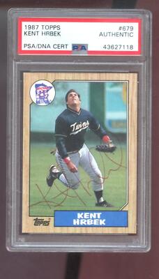 1987 Topps #679 Kent Hrbek AUTO SIGNED Autograph Card PSA/DNA Baseball ...